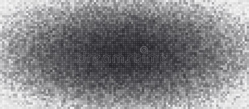 Halftone Radial Gradient, Digital Pixel Pattern, Tech Mosaic Grid ...