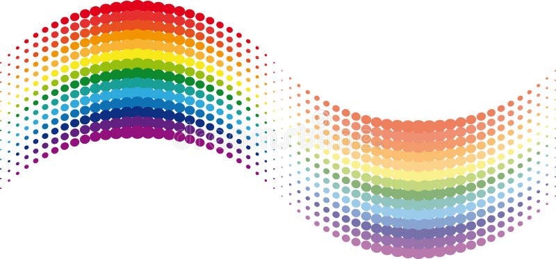 Halftone rainbow wave stock vector. Illustration of horizontal - 12850674