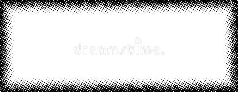 Halftone Rectangle Grain Frame. Black Comic Dotted Border. Pop Art ...