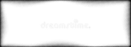 Halftone Rectangle Grain Frame. Black Comic Dotted Wavy Border. Pop Art ...