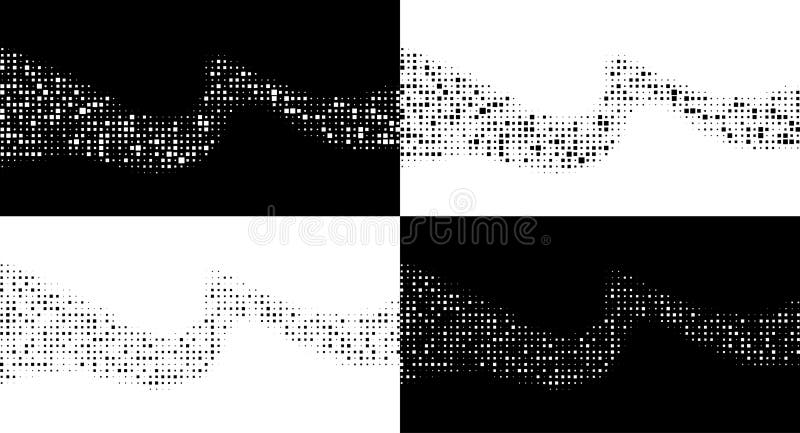 Halftone Rhythm Waves Set. Vector Illustration Stock Vector ...