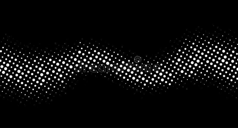 Halftone Wave Pattern. Horizontal Background Using Halftone Wavy Dots ...