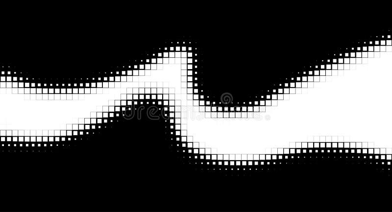 Halftone Wave Pattern. Horizontal Background Using Halftone Wavy Dots Texture Stock Vector ...