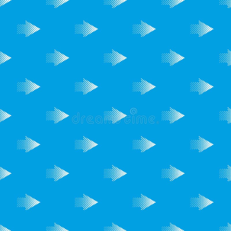 Halftone Rigth Arrow Pattern Vector Seamless Blue Stock Vector ...