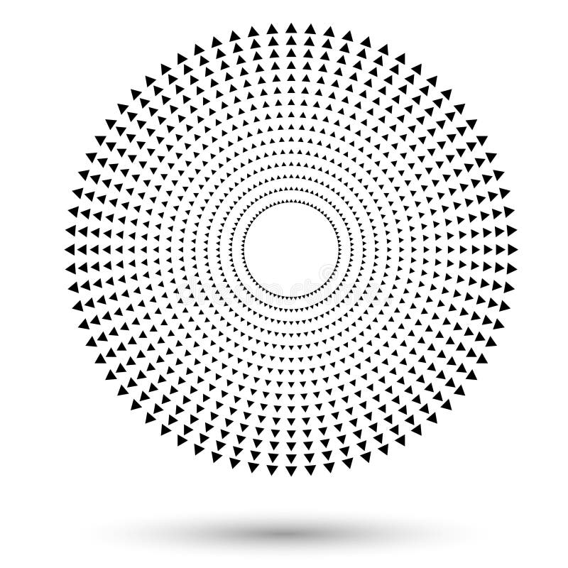 Halftone Round As Icon or Background. Black Abstract Vector Circle ...