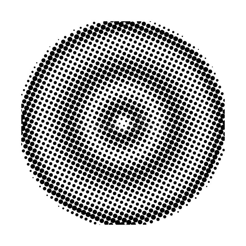 Halftone Round Element Isolated on White Background Stock Vector ...