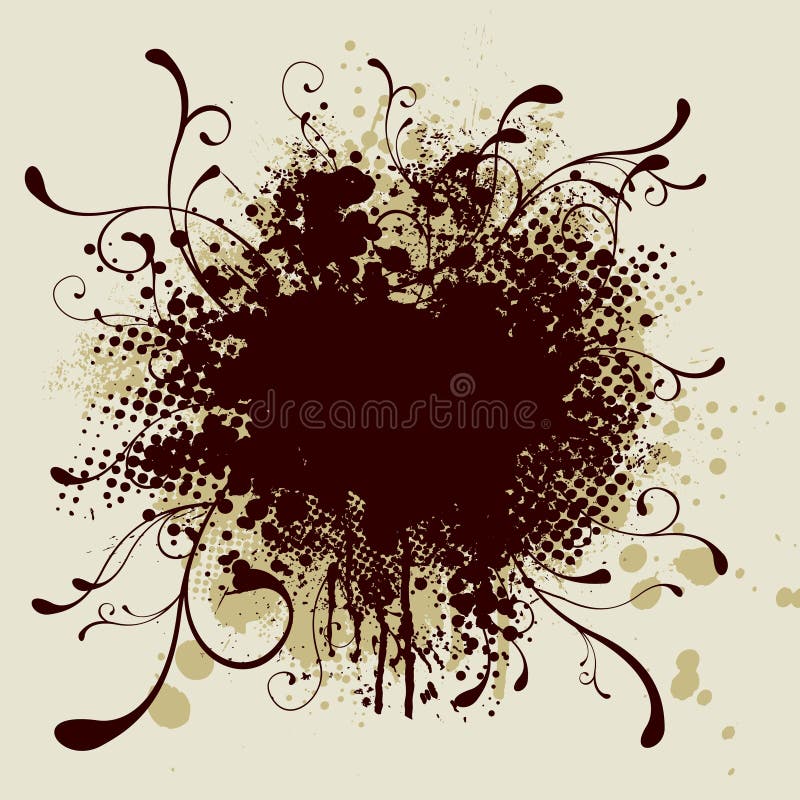 Halftone round splat stock vector. Illustration of dribble - 4085790