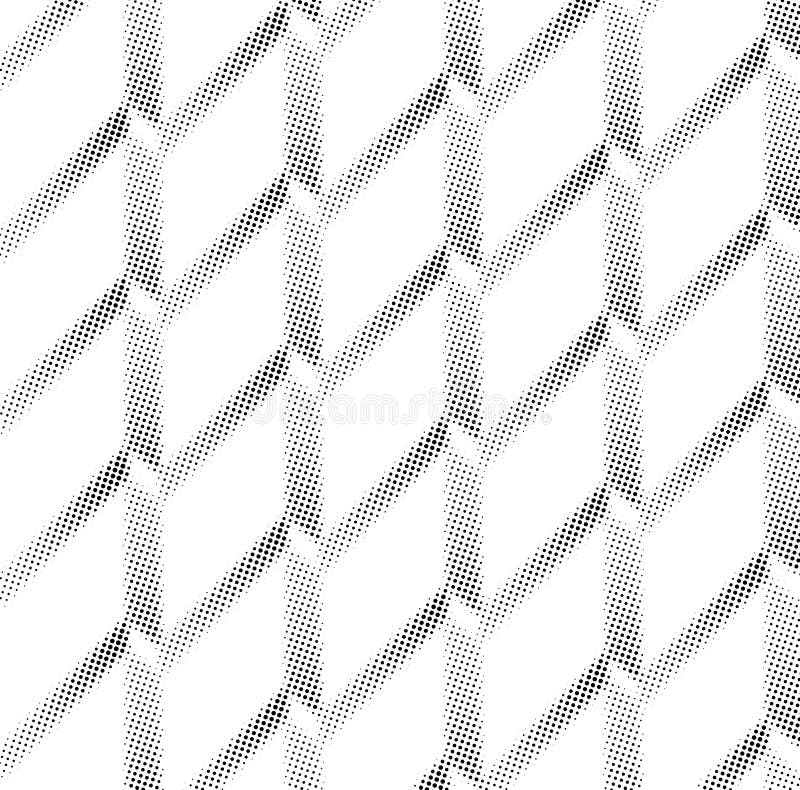 Halftone Screen Triangle Geometric Form. Black Background. White ...