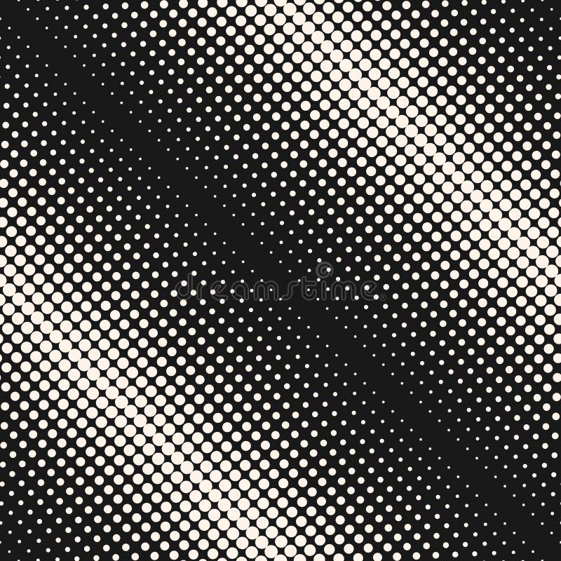Halftone Seamless Pattern, Circles & Dots, Strips Pattern Stock Vector ...