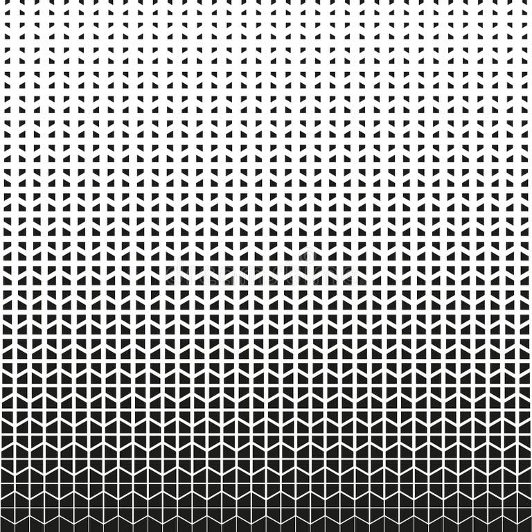 Halftone Seamless Pattern. Repeated Geometric Gradient. Black Geometry ...