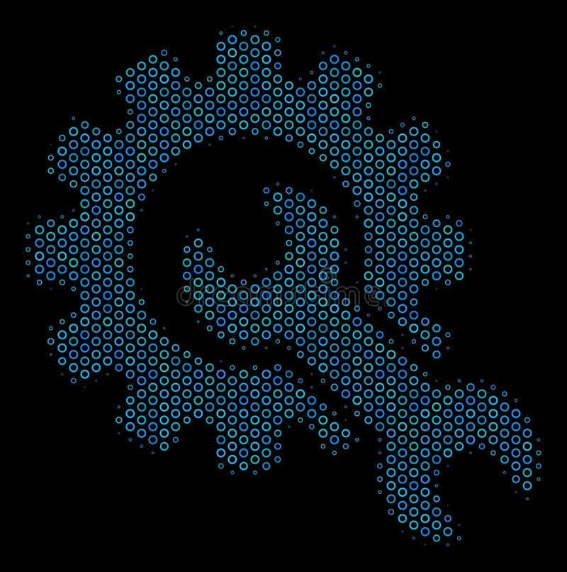 Service Tools Composition Icon of Halftone Circles Stock Vector ...