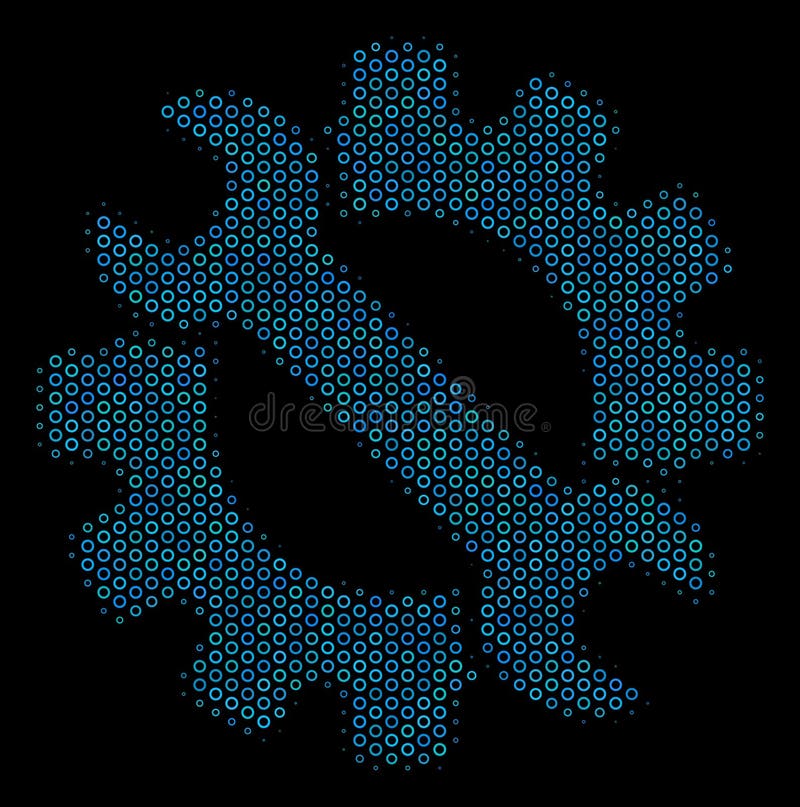 Service Tools Composition Icon of Halftone Spheres Stock Vector ...