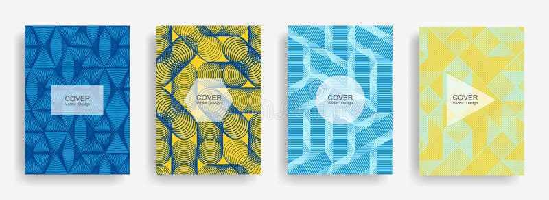 Halftone Shapes Business Catalog Covers Vector Design Stock Vector ...