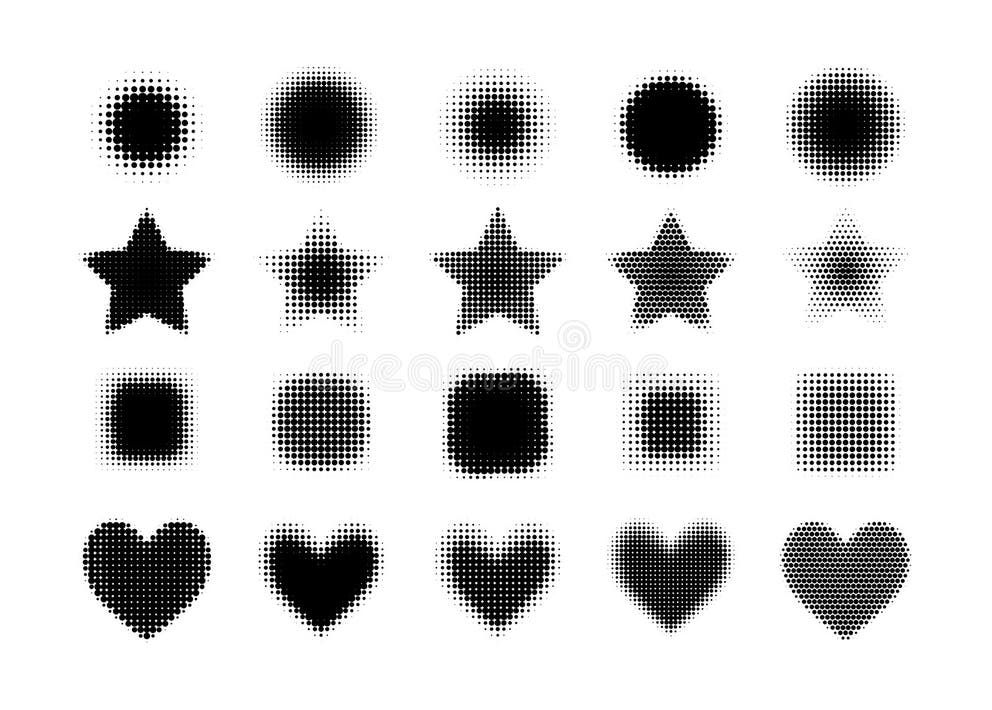Halftone Gradient Square Shapes Stock Illustrations – 6,051 Halftone ...