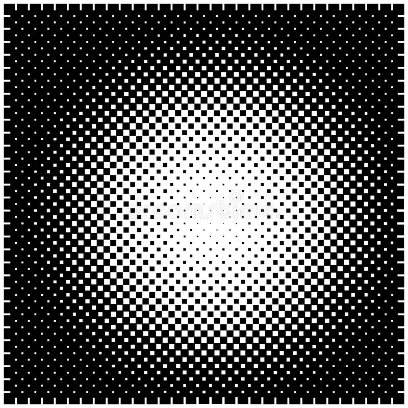Halftone Square Radial Gradient Vector Stock Vector - Illustration of ...