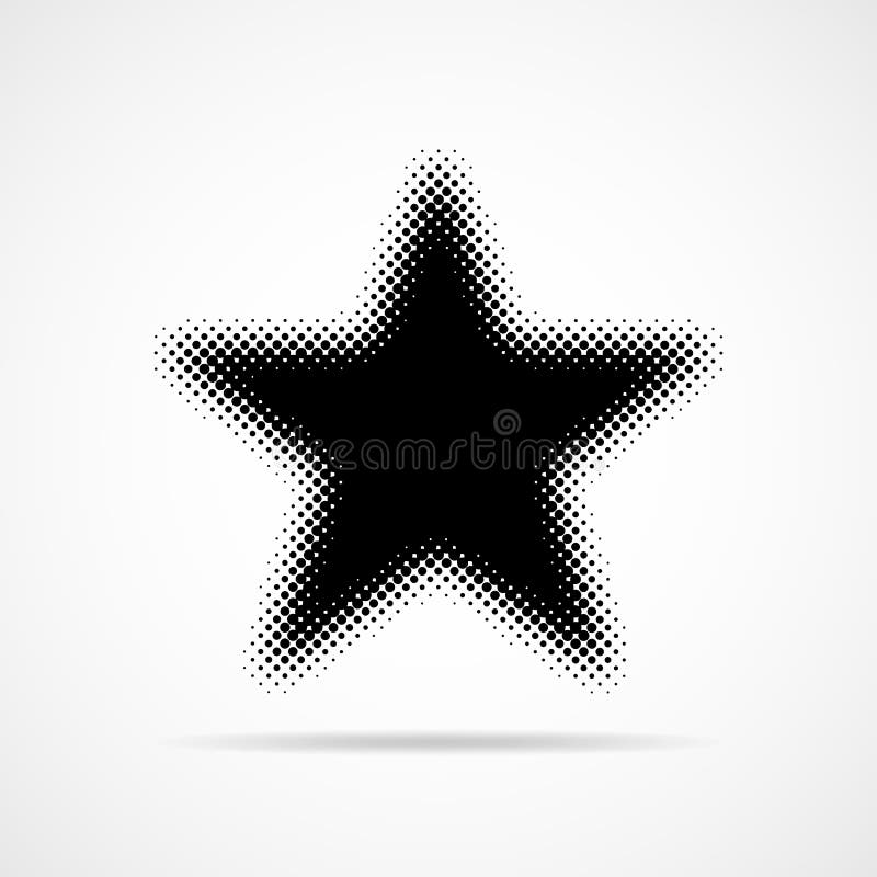 Halftone Star Icon. Vector Illustration Stock Illustration ...