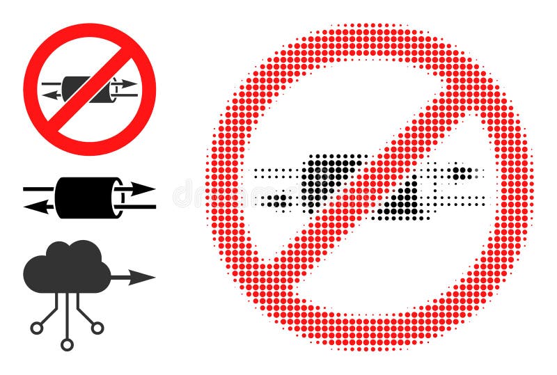 Halftone Dot Vector Stop VPN Icon Stock Vector - Illustration of avoid ...