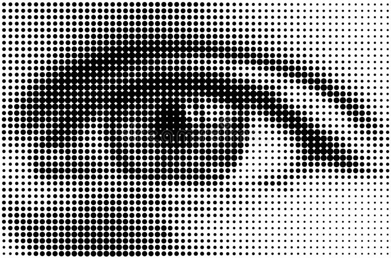 Halftone Style Human Eye Close-up. Dotted Design Stock Vector ...