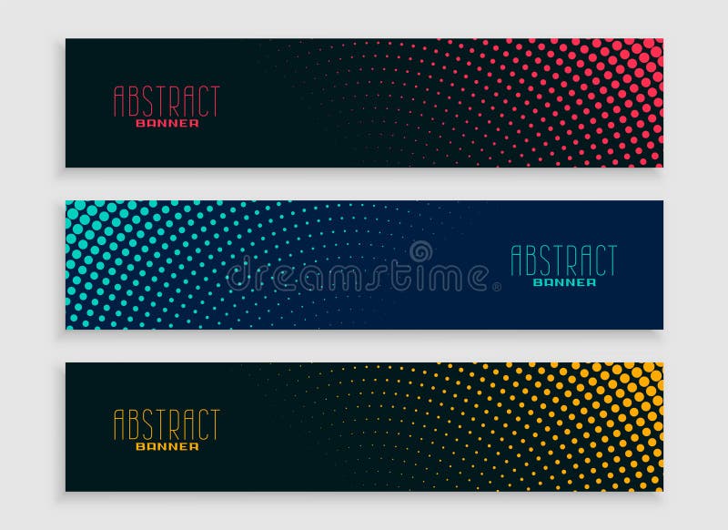 Halftone Style Website Banner Template for Corporate Advertisement or ...