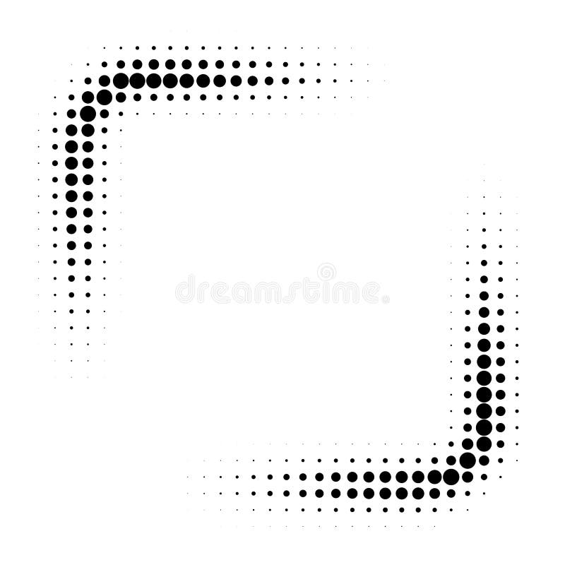 Halftone Technique Printing with Corner Design. Stock Vector ...