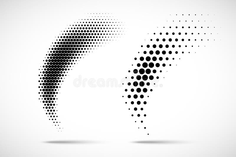 Halftone Vector Circle Dots Gradient Pattern Isolated on White ...