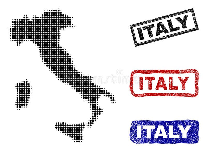 Vector Dot Abstracted Italy Map Stock Illustrations – 2 Vector Dot ...