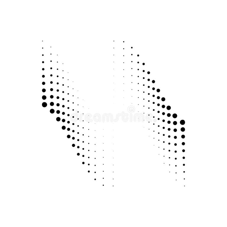 Halftone Vector Dots Curved Gradient Pattern Backgrounds Set. Curve ...
