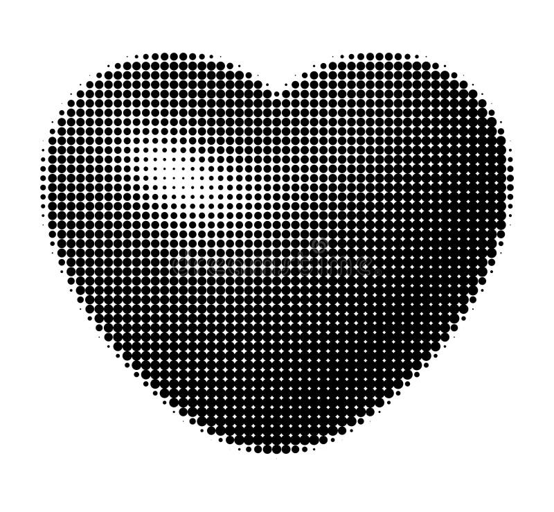 Halftone Vector Heart on White Background Stock Vector - Illustration ...