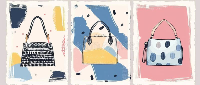 Halftone Vintage Purse. Retro Paper Scrap with Offset Printing Effect ...