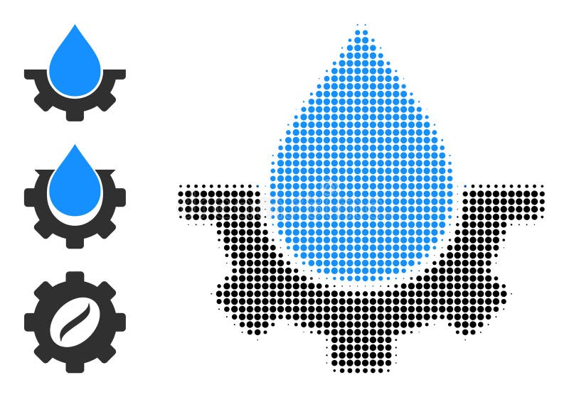 Halftone Dot Vector Water Industry Icon Stock Vector - Illustration of ...