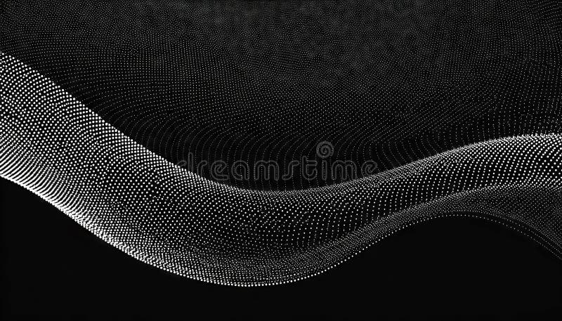 Halftone Wave Abstraction Curved Flow Wallpaper Dotted Dynamic Droplets ...
