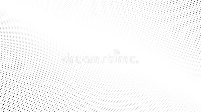 Halftone Wave Lines Background. Abstract Dotted Stripes Texture. Warped ...