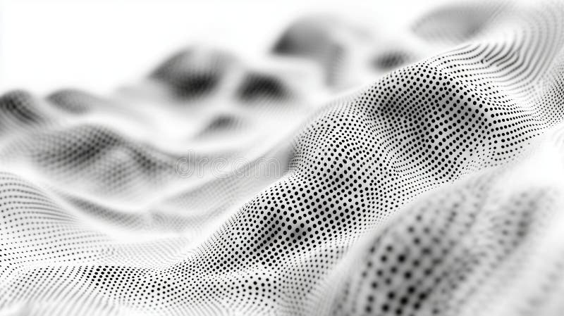Halftone Waves with Dots. Abstract Liquid Forms with Dotted Wave ...