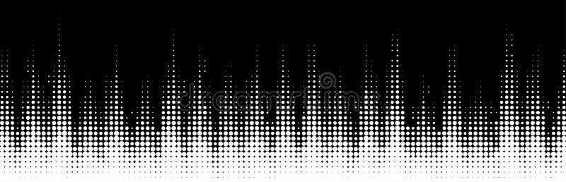 Halftone Wavy Pattern. Half Tone Circle Dots Wavy Background. Curved ...