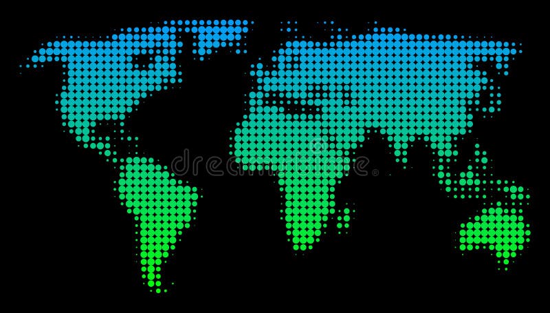 Halftone World Map stock vector. Illustration of composed - 114806640