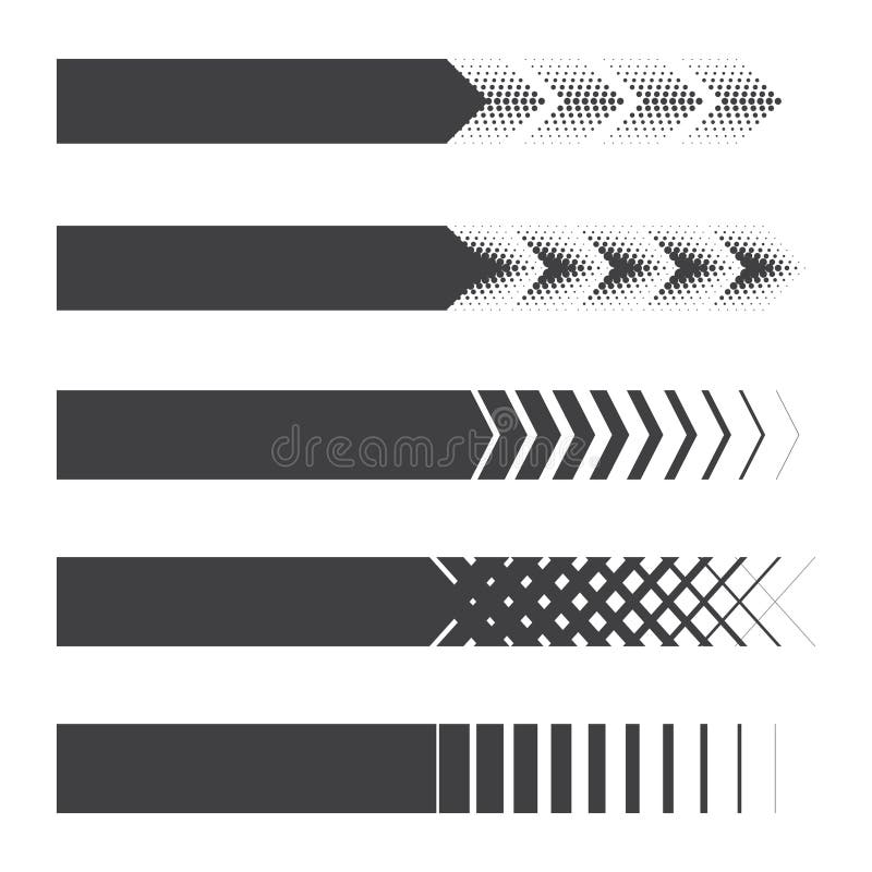 Halftones Arrows Lines Patterns Stock Vector - Illustration of ...