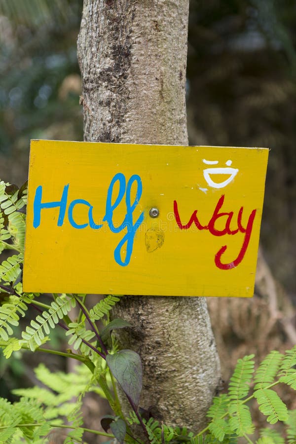 Halfway sign stock photo. Image of discovery, guide - 375459776