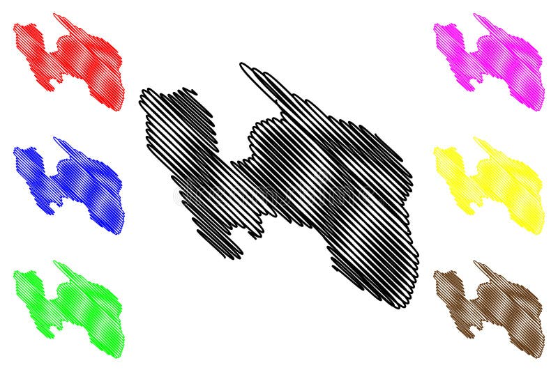 Halib Island State of Eritrea, Red Sea Map Vector Illustration ...