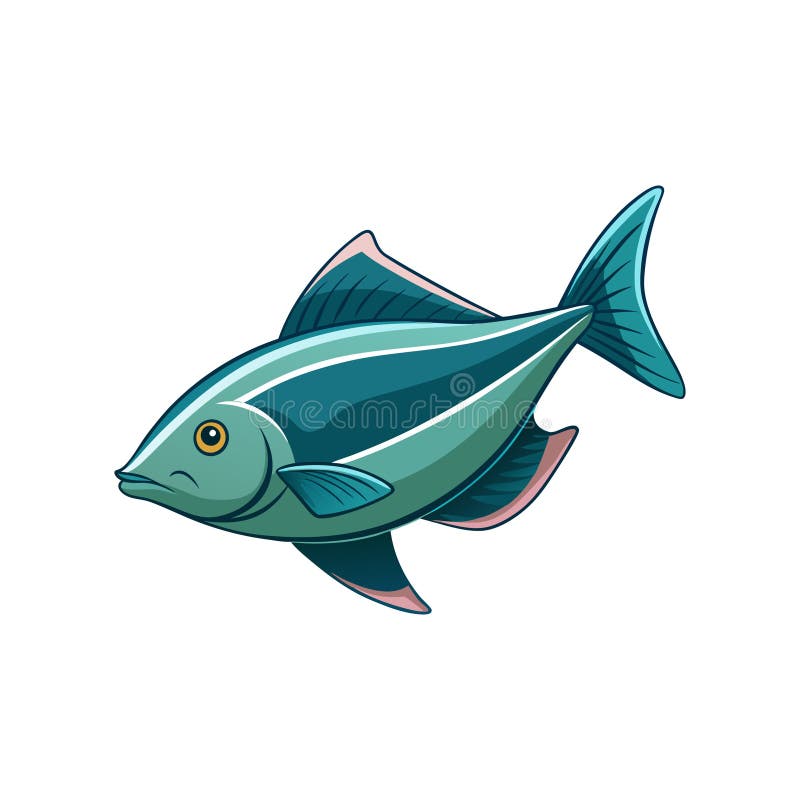 Halibut with Striking Realistic Features Stock Image - Illustration of ...