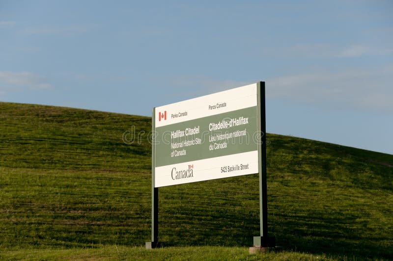 Halifax Citadel Sign - Nova Scotia - Canada Stock Photo - Image of ...