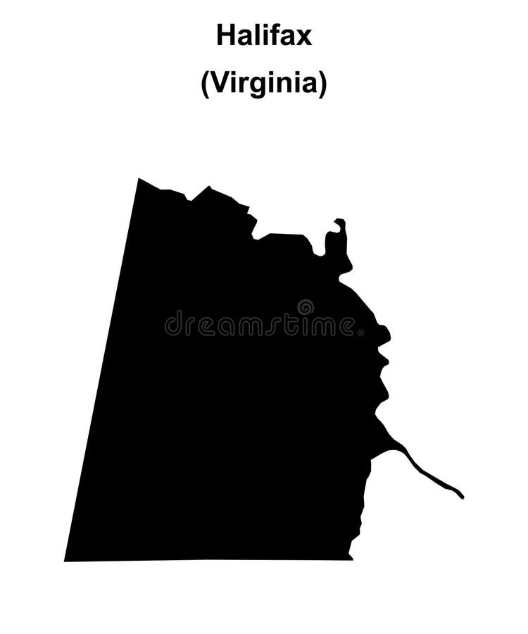 Halifax outline map stock vector. Illustration of virginia - 361871703