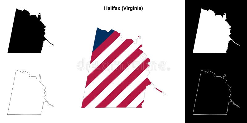 Halifax outline map stock vector. Illustration of template - 324168559