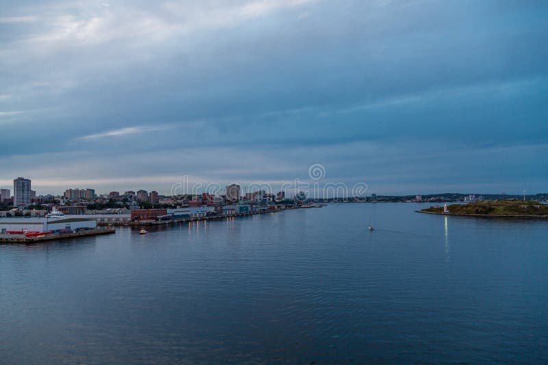 Halifax Harbor after Dusk stock image. Image of dusk - 78666929