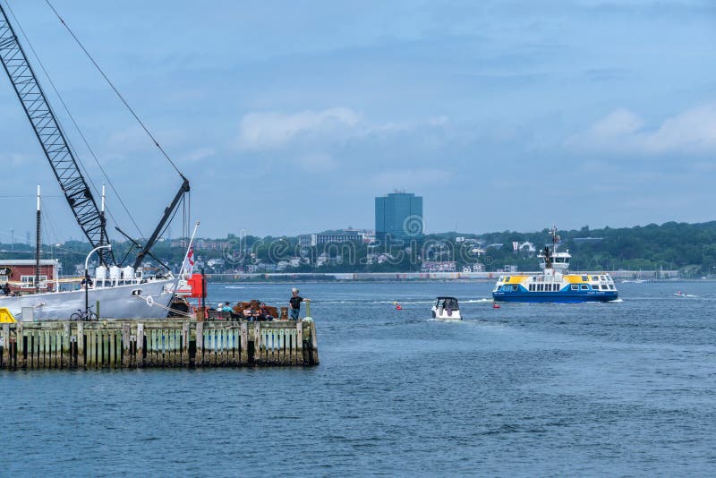 Halifax Harbourfront and Ferry Editorial Photography - Image of ...