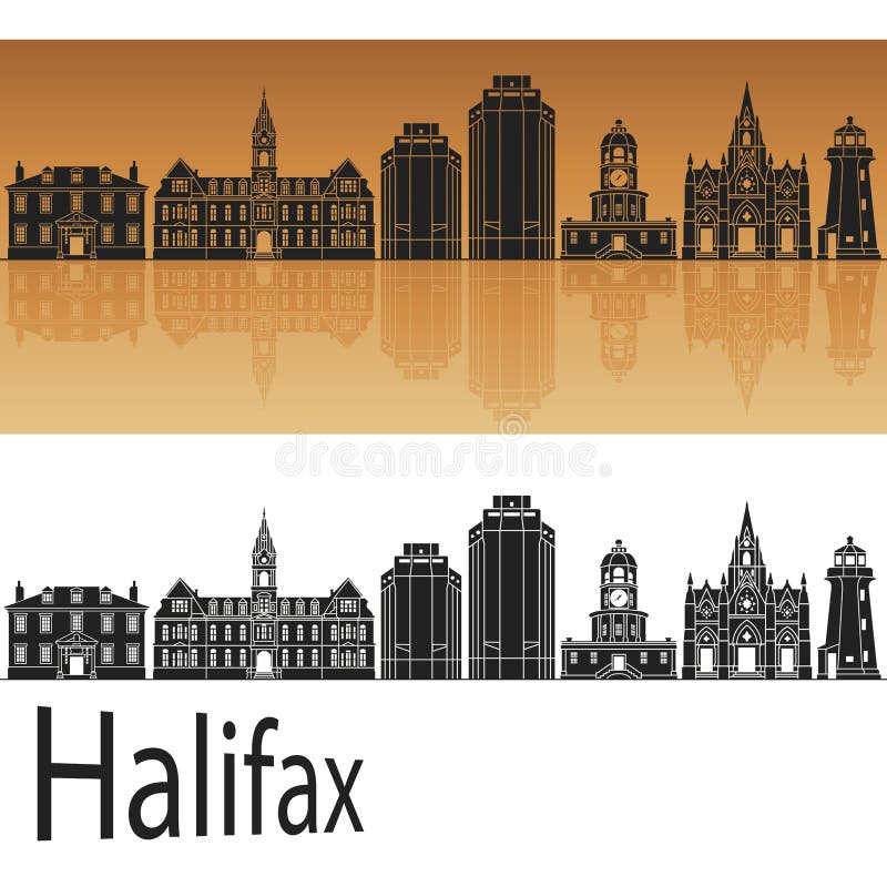 Halifax Canada Skyline City Silhouette Stock Vector - Illustration of ...