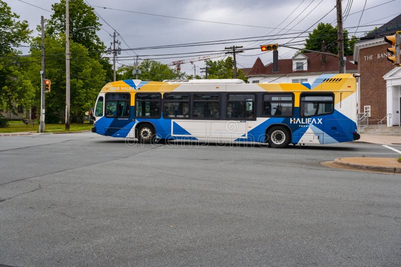 Halifax Transit Bus on the Street Editorial Stock Image - Image of ...