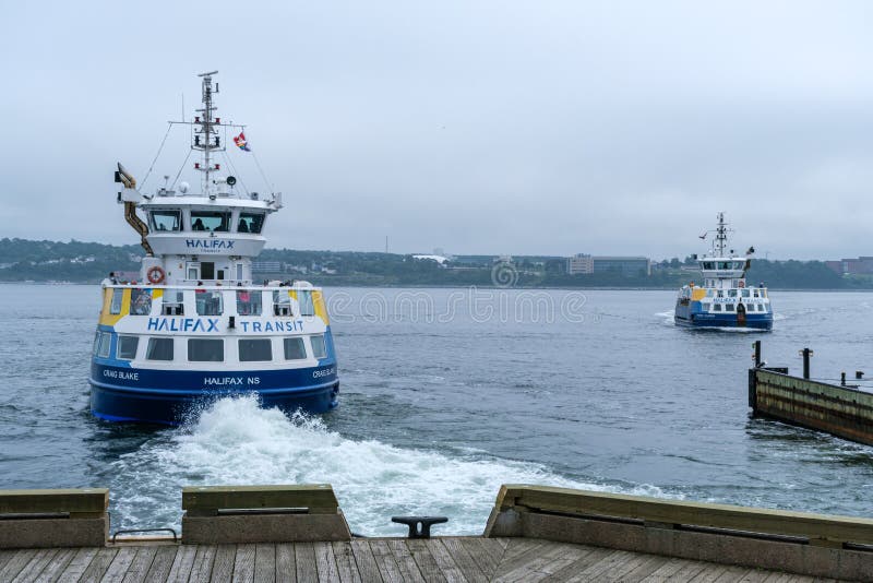 Halifax Transit Ferry Going from Halifax To Dartmouth Editorial ...