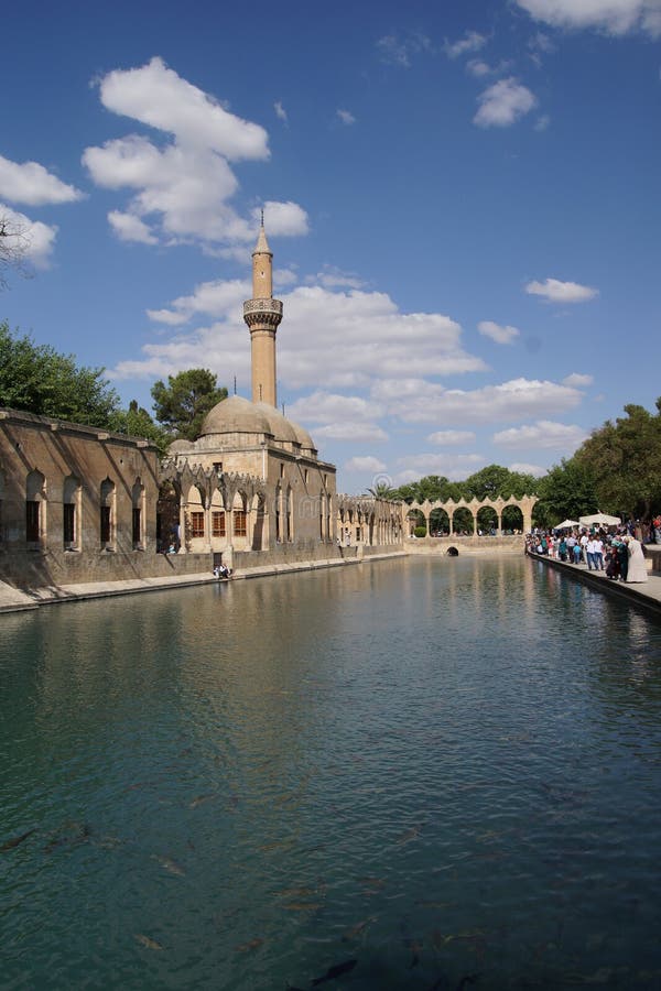 Halil Rahman Cami and the Pool of Abraham Editorial Stock Photo - Image ...