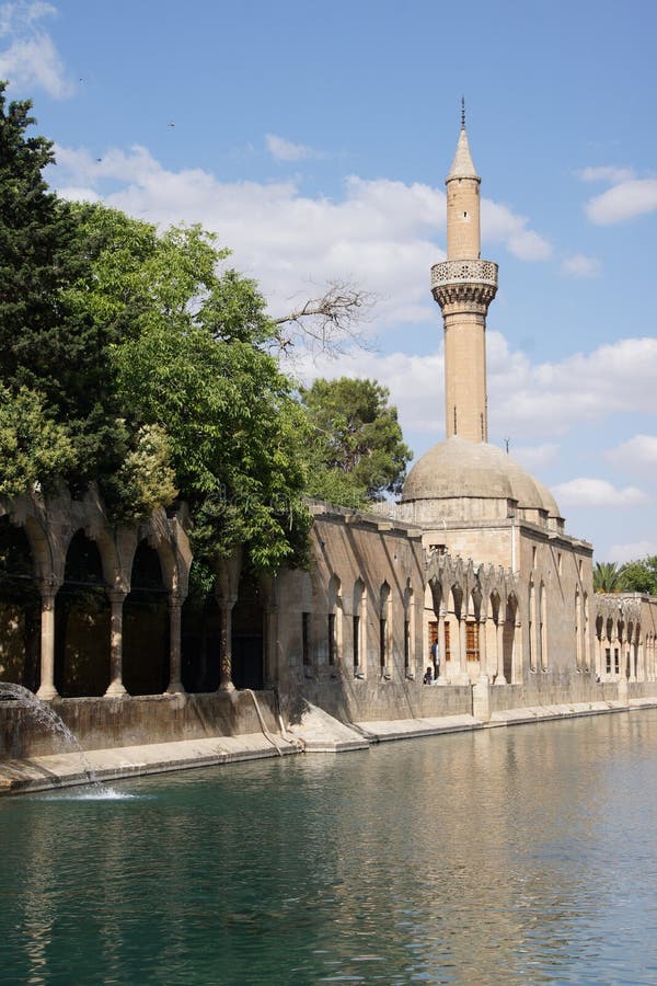 Halil Rahman Cami and the Pool of Abraham Stock Photo - Image of cami ...