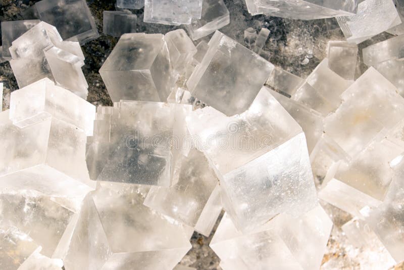 A Halite - Rock Salt, Close Up Stock Image - Image of chloride ...
